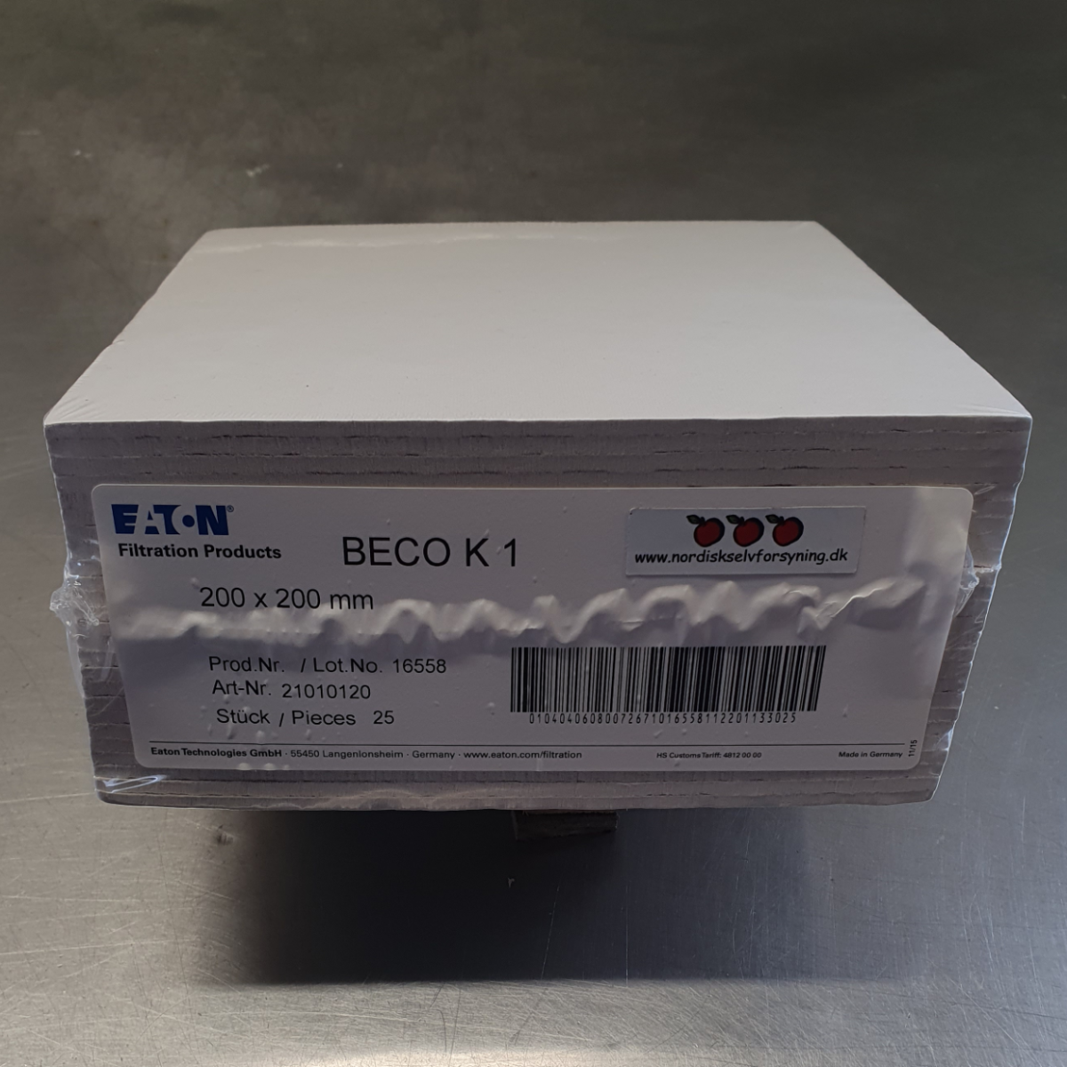 Filtersheets, BECO K1, 25 stk., 3-4 µm/ micron - Pumper | Pladefiltre ...