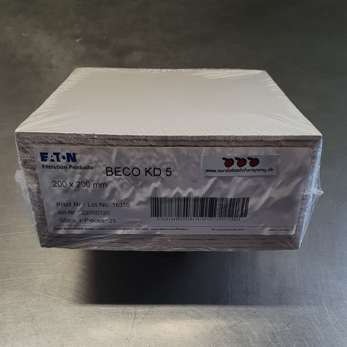 Filtersheets, BECO KD5, 25 stk., 2-3 µm/ micron - Pumper | Pladefiltre ...